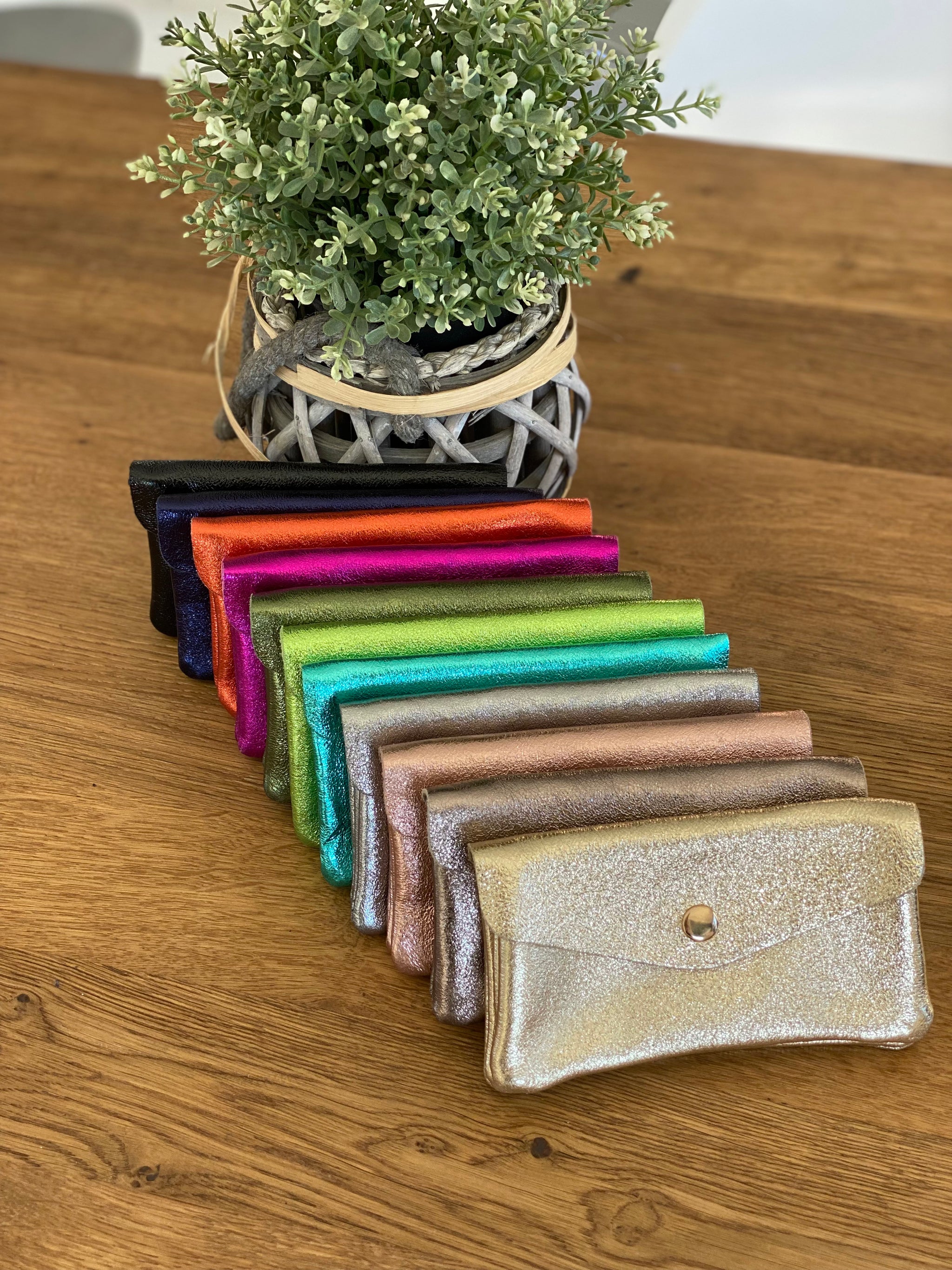 Porte Monnaie / Porte Carte XL et XL+ En Cuir Irisé - BASILE